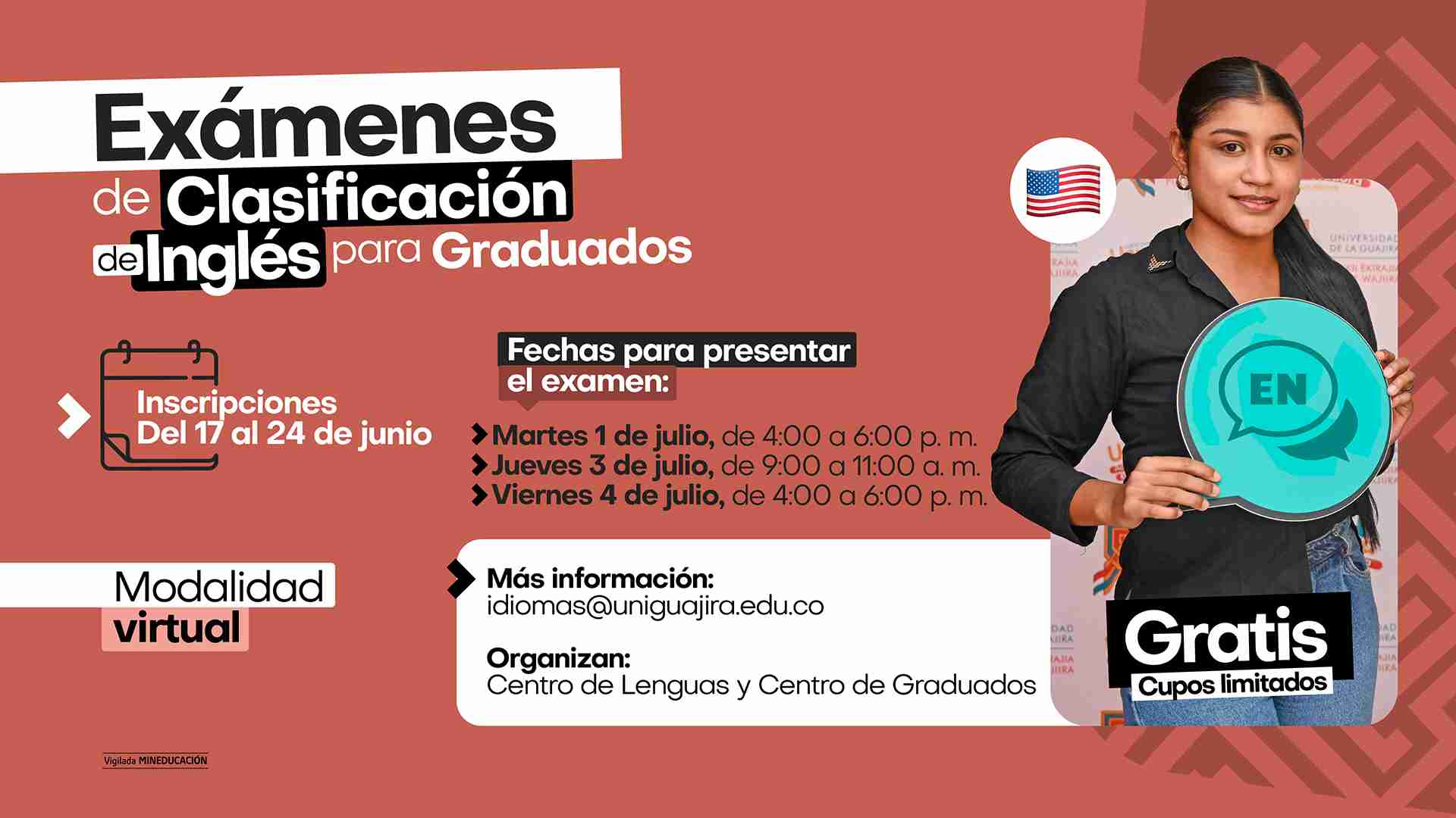 Exámenes de Clasificación de Inglés para Graduados